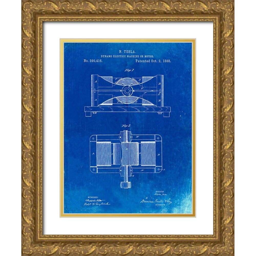 Borders, Cole 19x24 Gold Ornate Wood Framed with Double Matting Museum ...