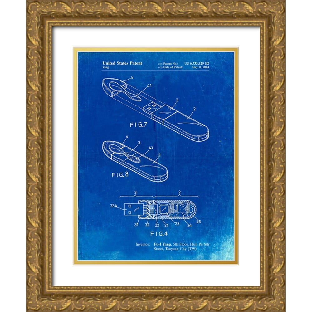 Borders, Cole 19x24 Gold Ornate Wood Framed with Double Matting Museum ...