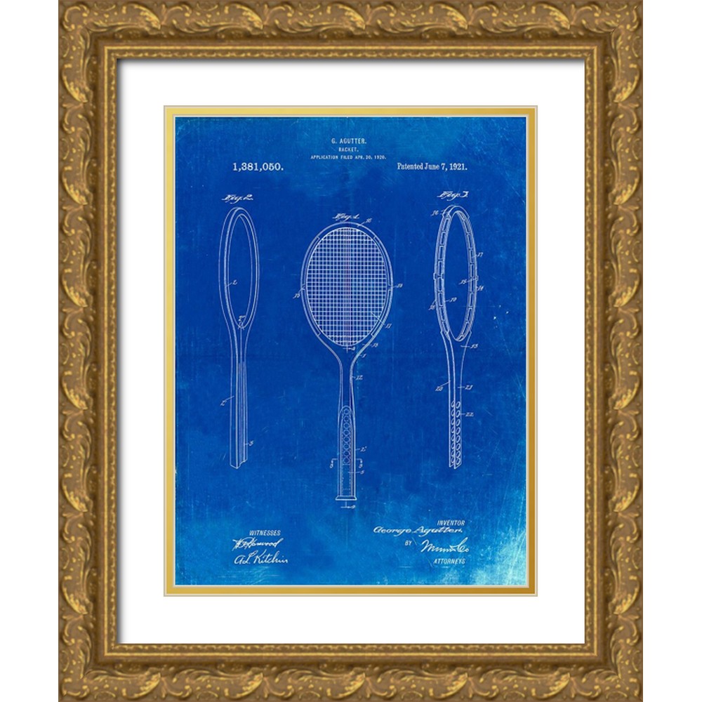 Borders, Cole 19x24 Gold Ornate Wood Framed with Double Matting Museum ...