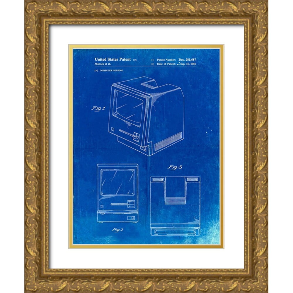 Borders, Cole 19x24 Gold Ornate Wood Framed with Double Matting Museum ...