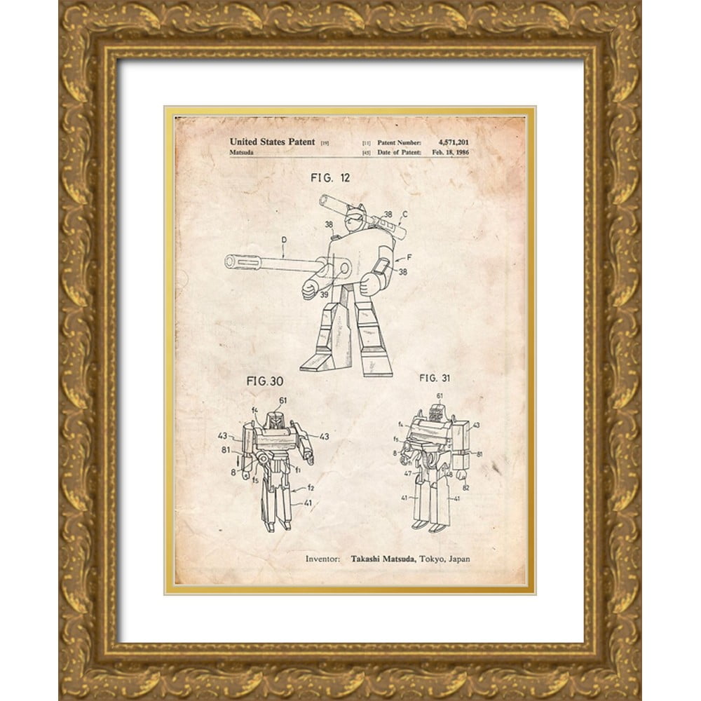 Borders, Cole 19x24 Gold Ornate Wood Framed with Double Matting Museum ...