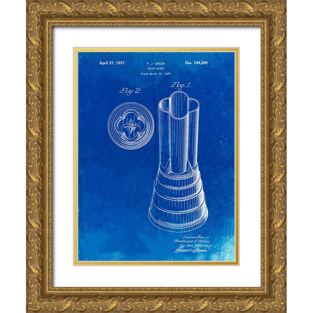 Borders, Cole 19x24 Gold Ornate Wood Framed with Double Matting Museum ...