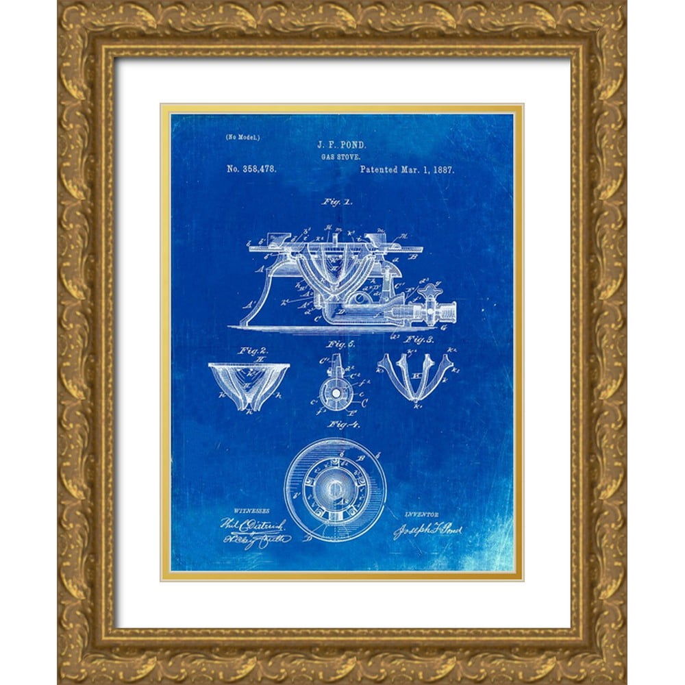 Borders, Cole 19x24 Gold Ornate Wood Framed with Double Matting Museum ...