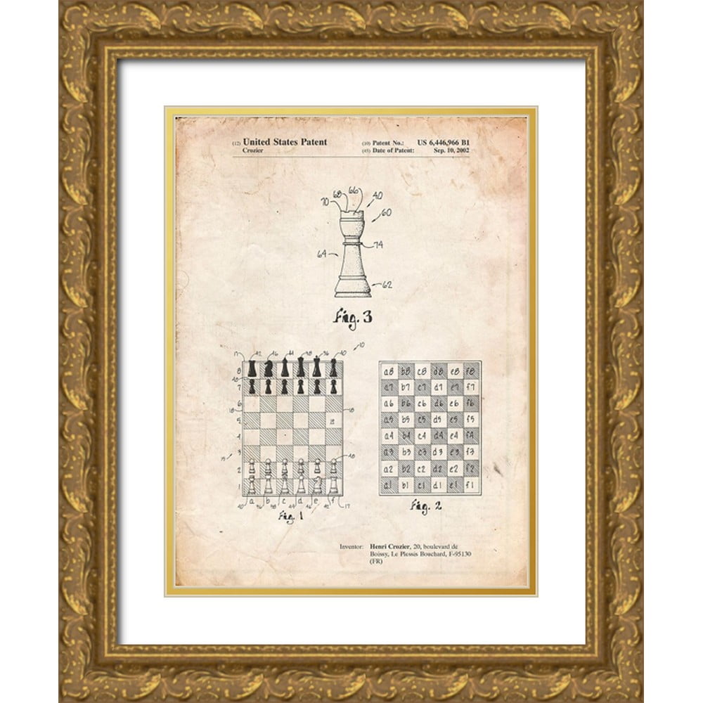 Borders, Cole 19x24 Gold Ornate Wood Framed with Double Matting Museum ...