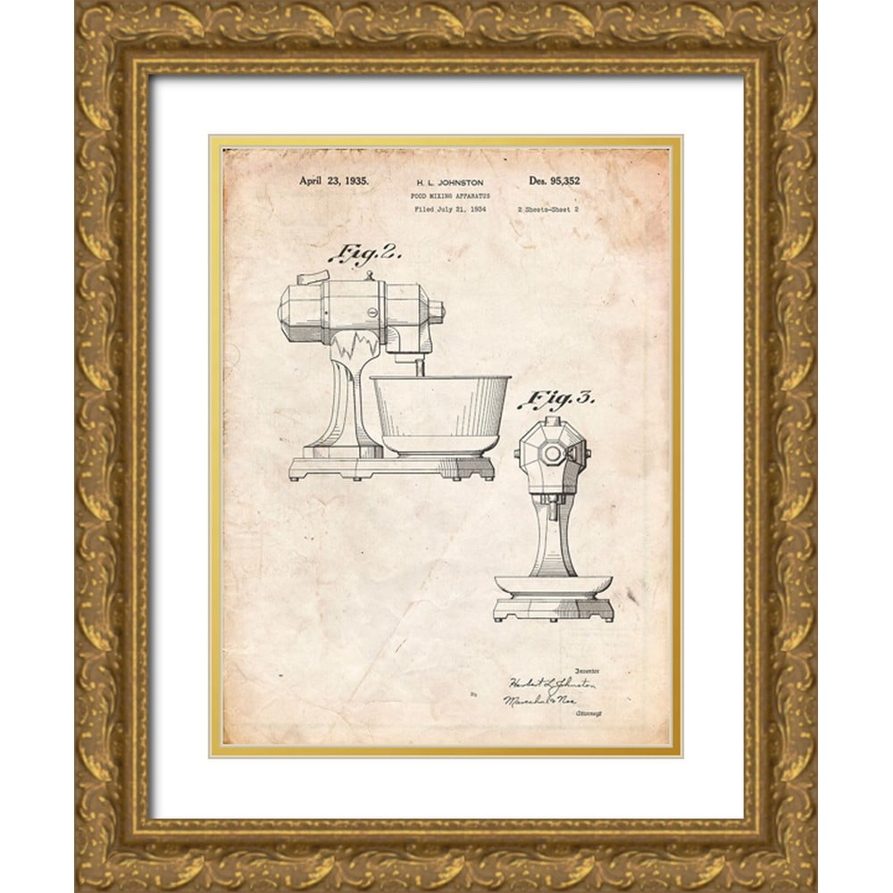 Borders, Cole 19x24 Gold Ornate Wood Framed with Double Matting Museum ...