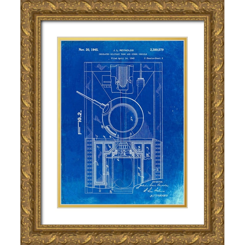 Borders, Cole 19x24 Gold Ornate Wood Framed with Double Matting Museum ...