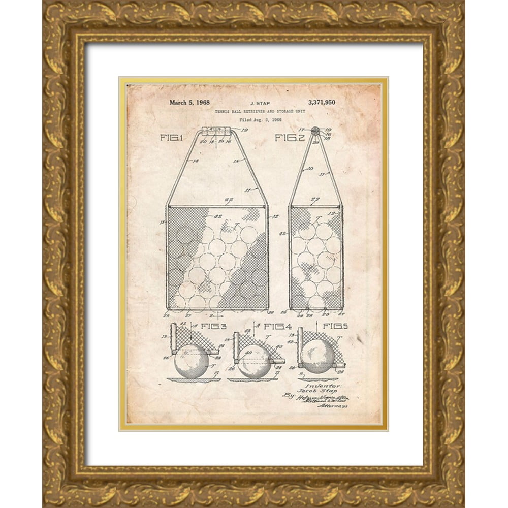 Borders, Cole 19x24 Gold Ornate Wood Framed with Double Matting Museum ...