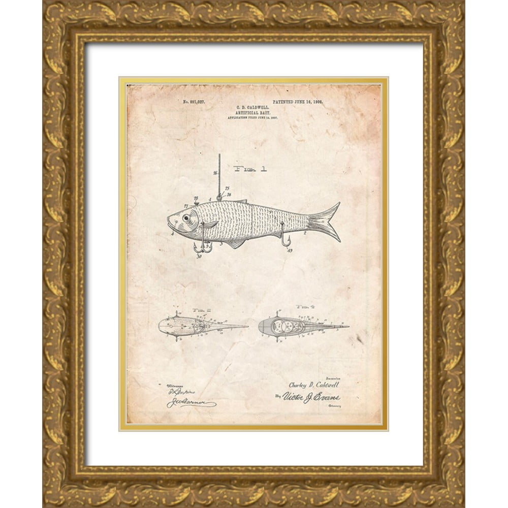 Borders, Cole 19x24 Gold Ornate Wood Framed with Double Matting Museum ...