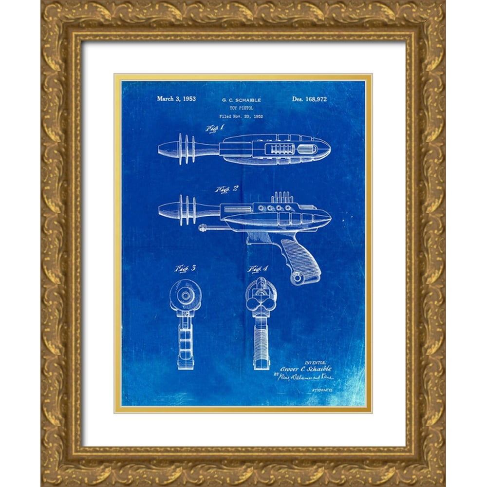 Borders, Cole 19x24 Gold Ornate Wood Framed with Double Matting Museum ...