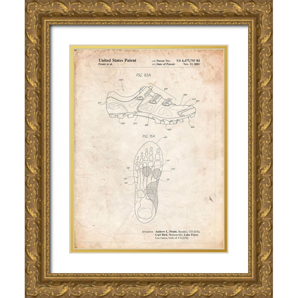 Borders, Cole 19x24 Gold Ornate Wood Framed with Double Matting Museum ...