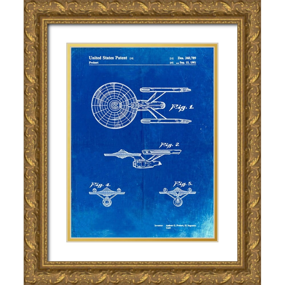 Borders, Cole 19x24 Gold Ornate Wood Framed with Double Matting Museum ...