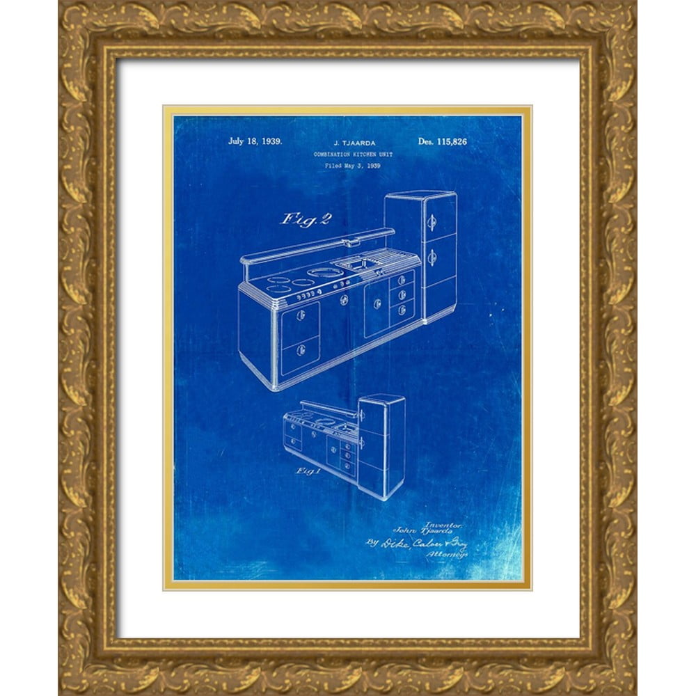 Borders, Cole 19x24 Gold Ornate Wood Framed with Double Matting Museum ...