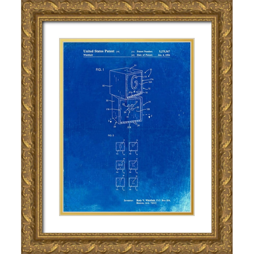 Borders, Cole 19x24 Gold Ornate Wood Framed with Double Matting Museum ...