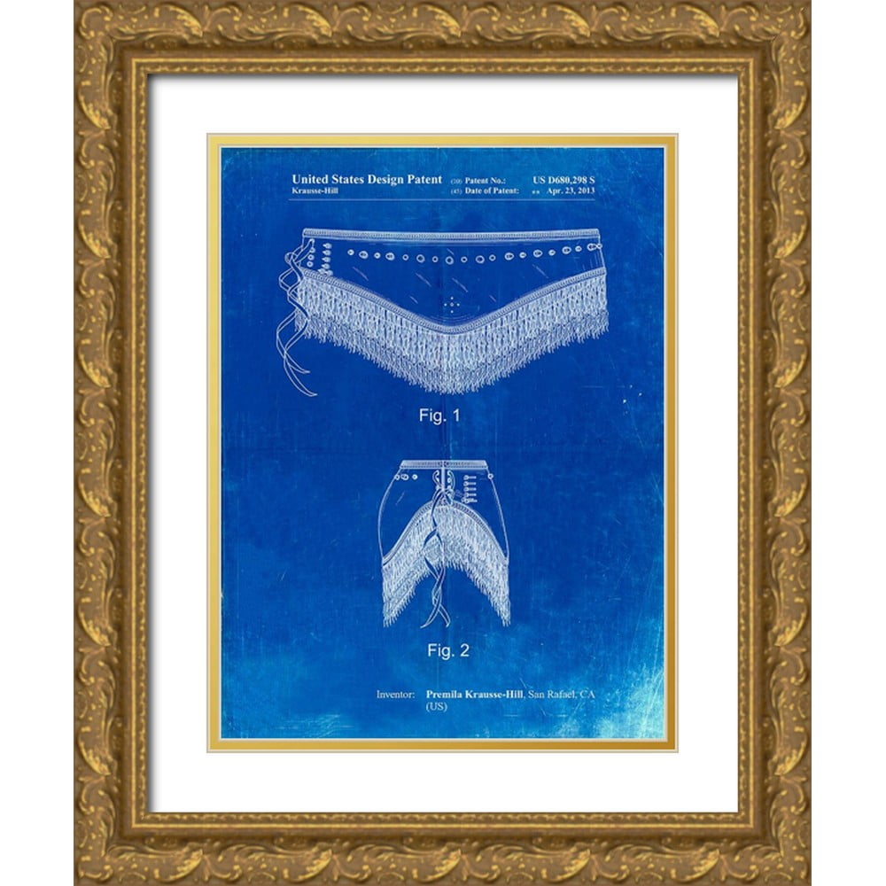 Borders, Cole 19x24 Gold Ornate Wood Framed with Double Matting Museum ...