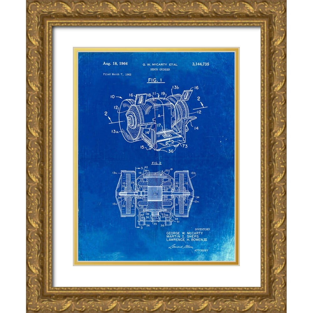 Borders, Cole 19x24 Gold Ornate Wood Framed with Double Matting Museum ...