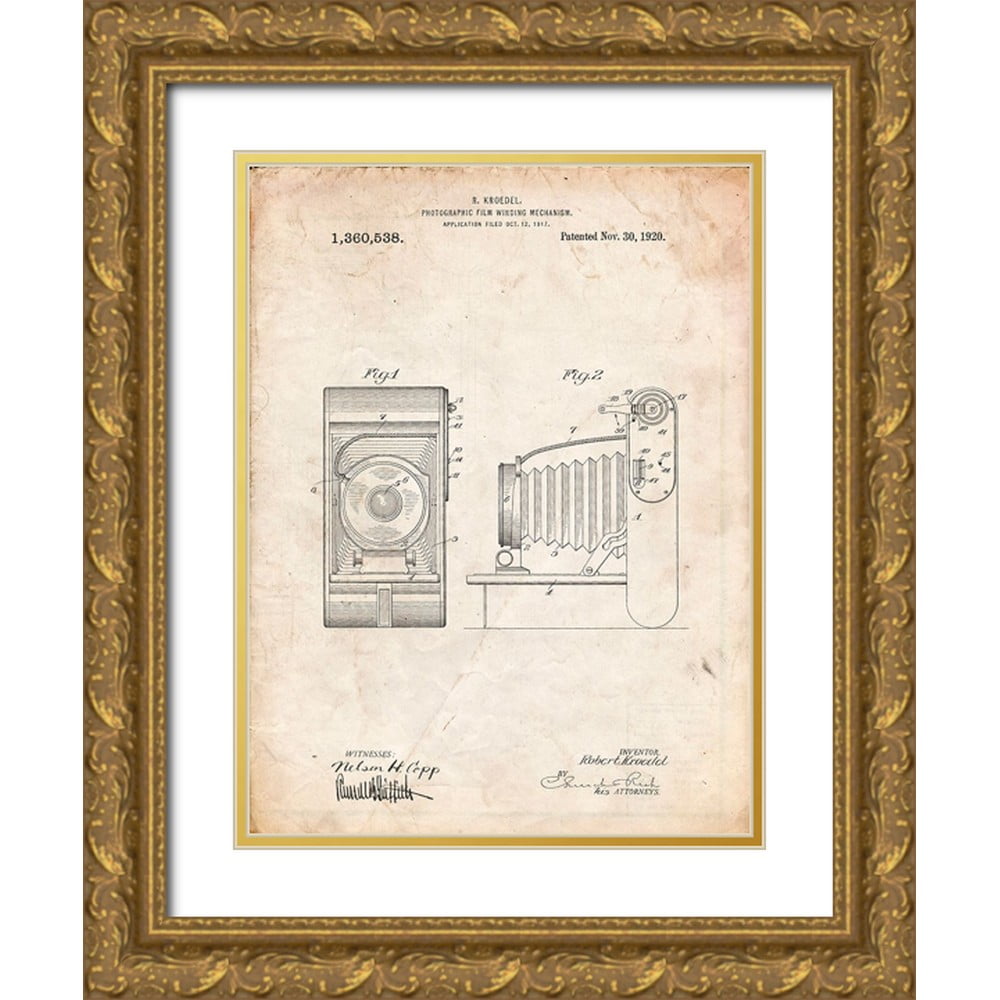 Borders, Cole 19x24 Gold Ornate Wood Framed with Double Matting Museum ...