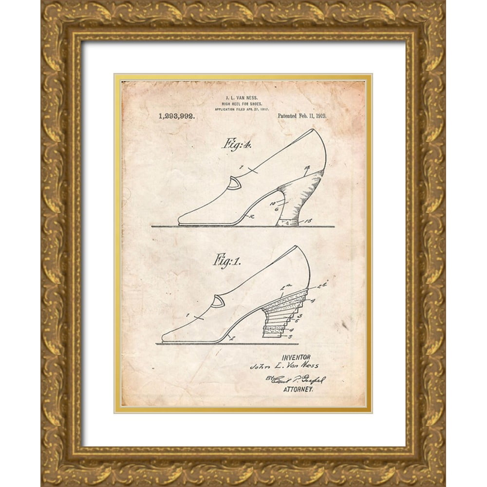 Borders, Cole 19x24 Gold Ornate Wood Framed with Double Matting Museum ...