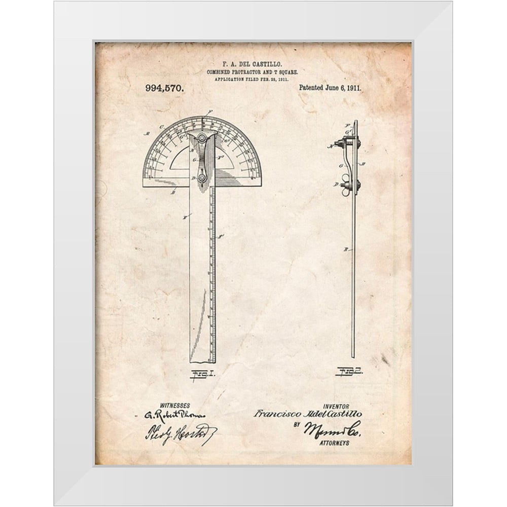 Borders, Cole 19x24 White Modern Wood Framed Museum Art Print Titled ...