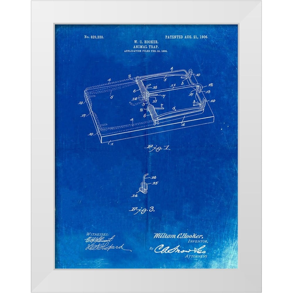 Borders, Cole 19x24 White Modern Wood Framed Museum Art Print Titled ...