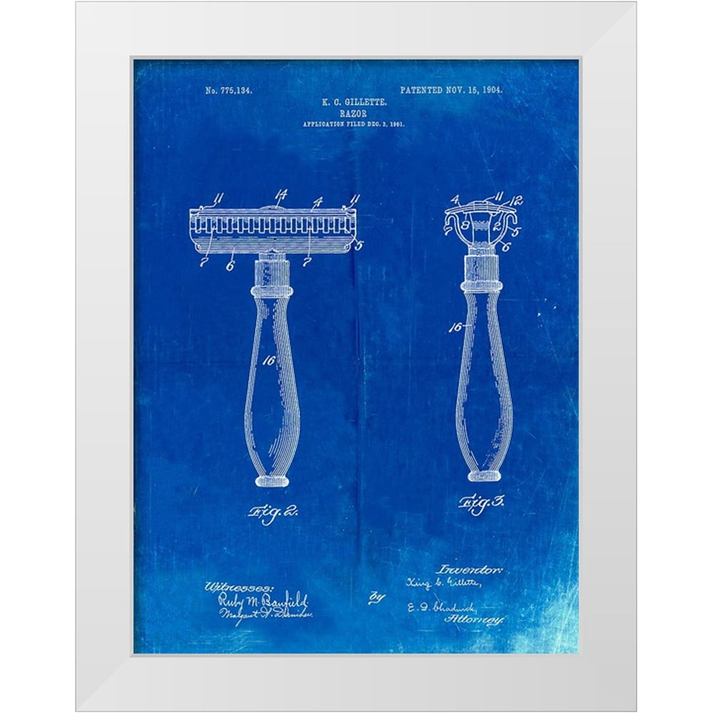 Borders, Cole 19x24 White Modern Wood Framed Museum Art Print Titled ...