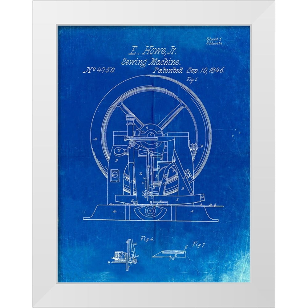 Borders, Cole 19x24 White Modern Wood Framed Museum Art Print Titled ...