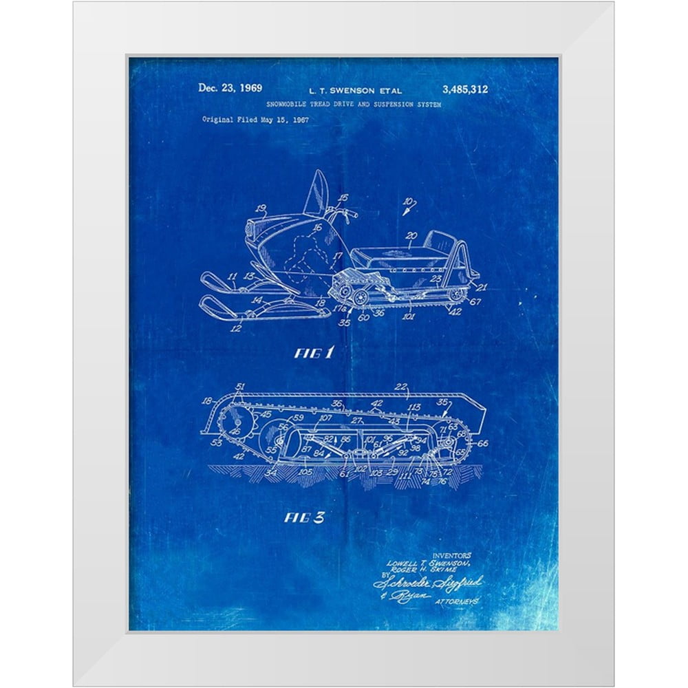 Borders, Cole 19x24 White Modern Wood Framed Museum Art Print Titled ...