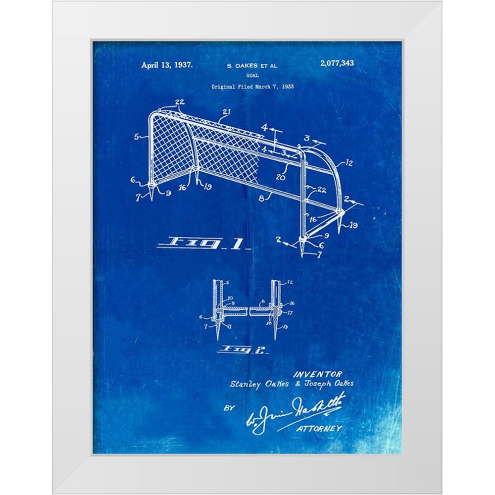 Borders, Cole 19x24 White Modern Wood Framed Museum Art Print Titled ...