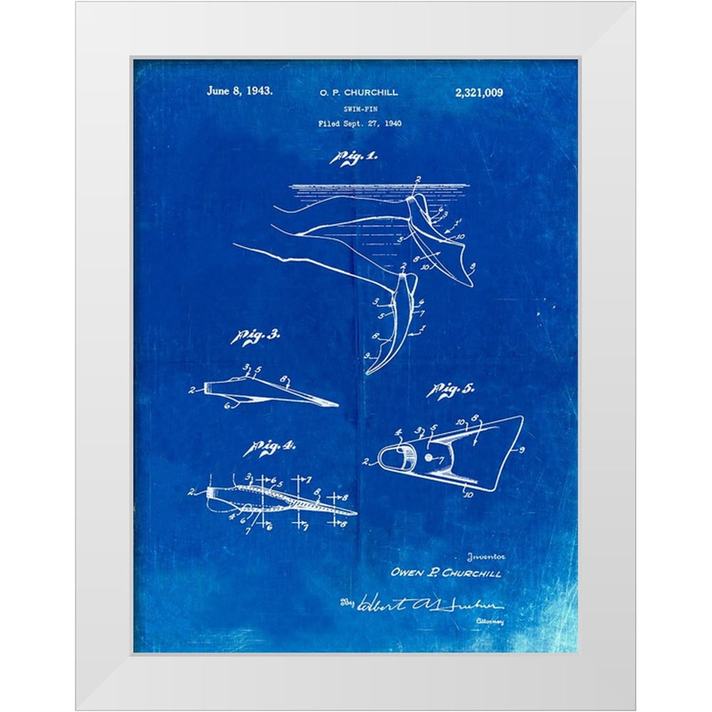 Borders, Cole 19x24 White Modern Wood Framed Museum Art Print Titled ...