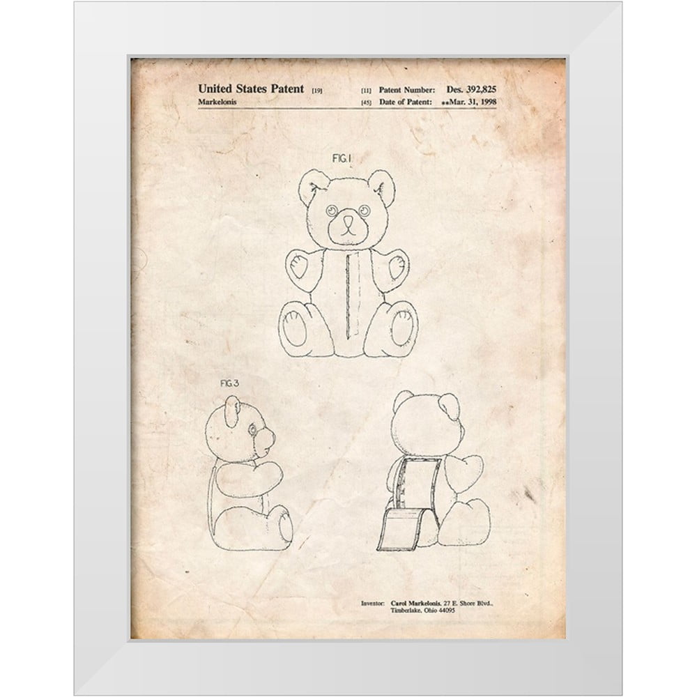 Borders, Cole 19x24 White Modern Wood Framed Museum Art Print Titled - PP1085-Vintage Parchment ...