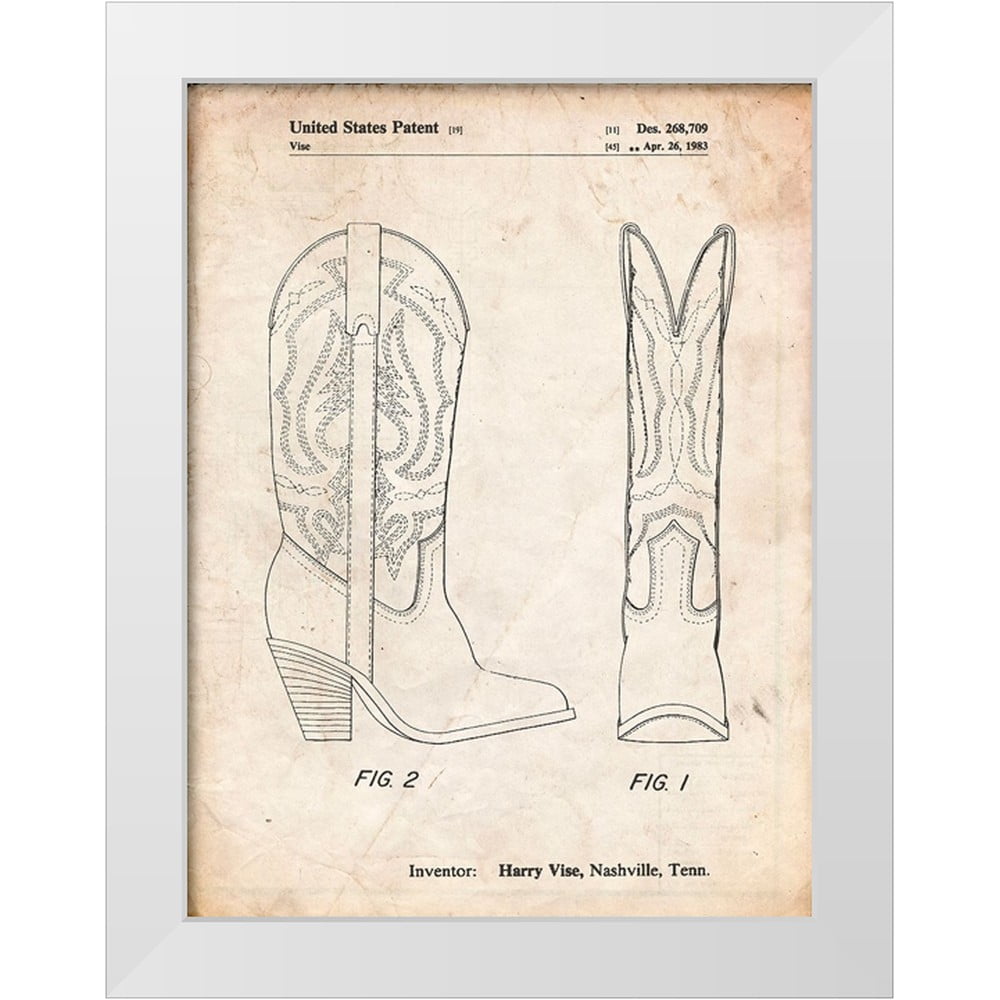 Borders, Cole 19x24 White Modern Wood Framed Museum Art Print Titled ...