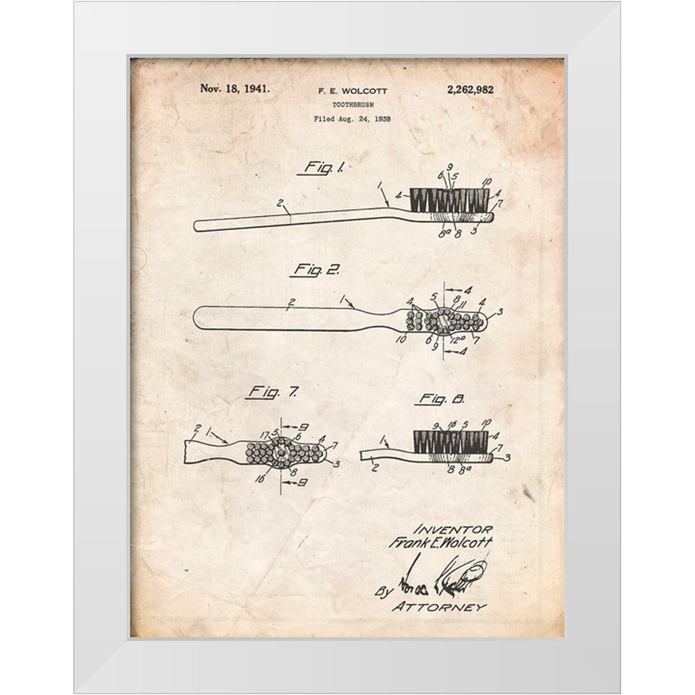 Borders, Cole 19x24 White Modern Wood Framed Museum Art Print Titled ...