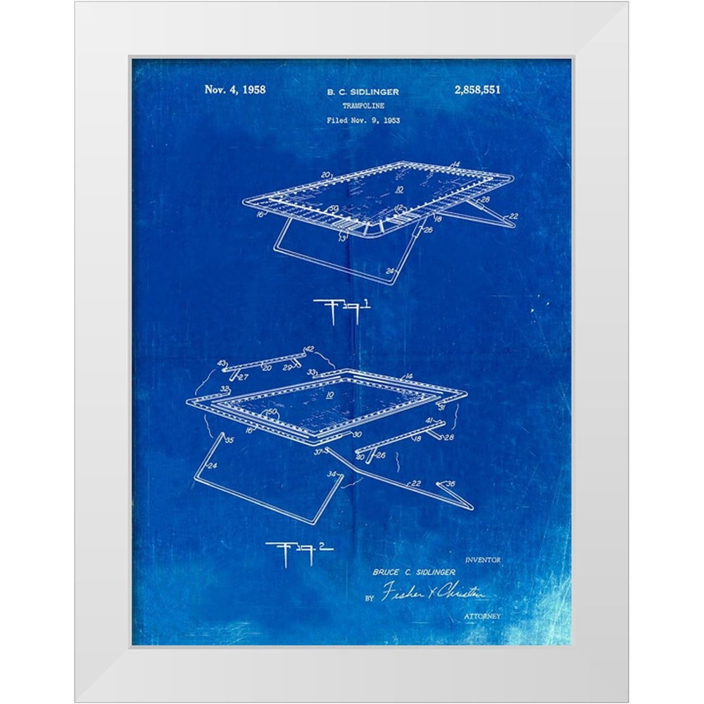 Borders, Cole 19x24 White Modern Wood Framed Museum Art Print Titled ...