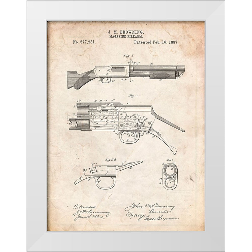 Borders, Cole 19x24 White Modern Wood Framed Museum Art Print Titled ...