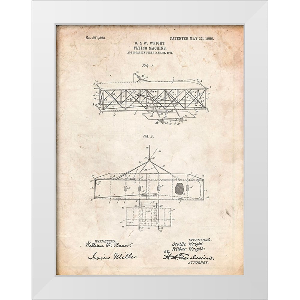 Borders, Cole 19x24 White Modern Wood Framed Museum Art Print Titled ...