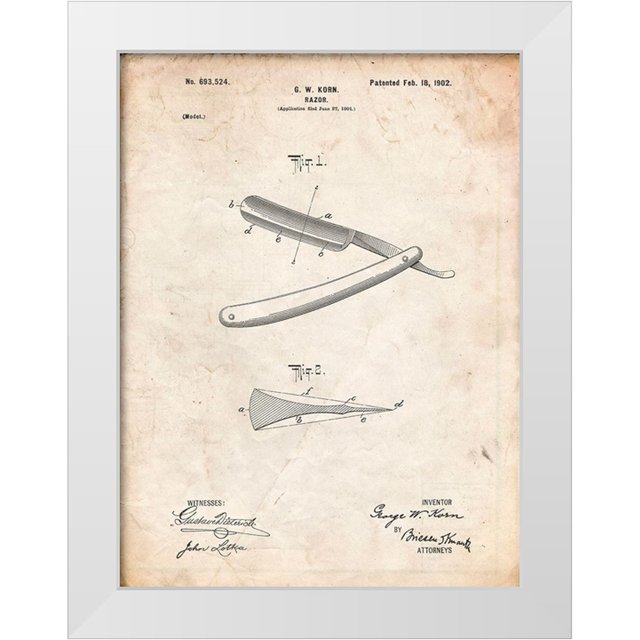 Borders, Cole 19x24 White Modern Wood Framed Museum Art Print Titled ...