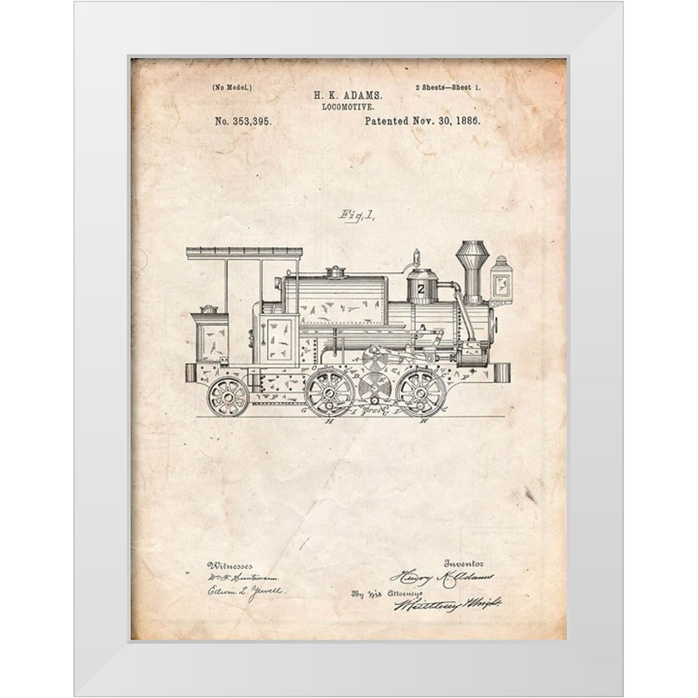 Borders, Cole 19x24 White Modern Wood Framed Museum Art Print Titled ...