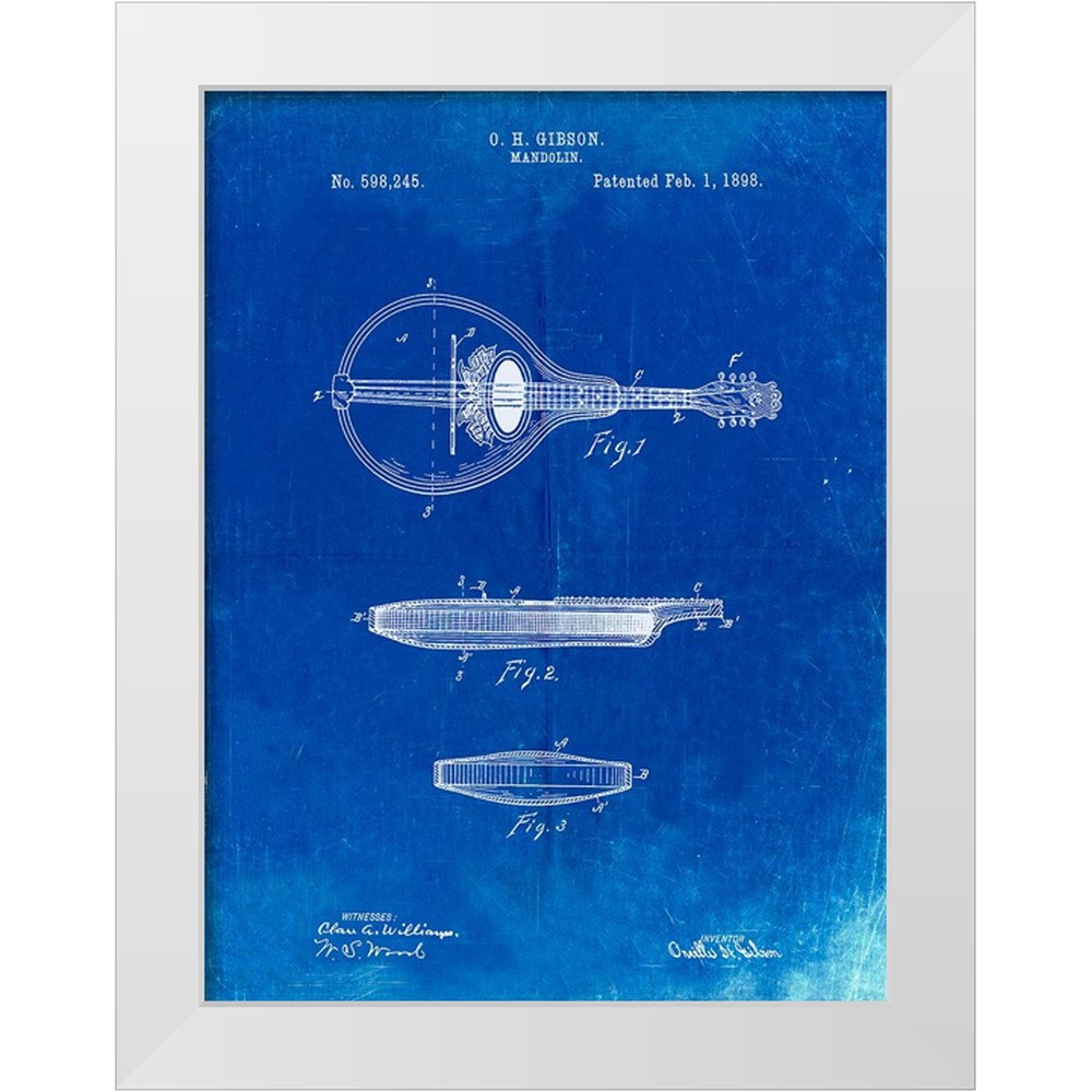 Borders, Cole 19x24 White Modern Wood Framed Museum Art Print Titled ...