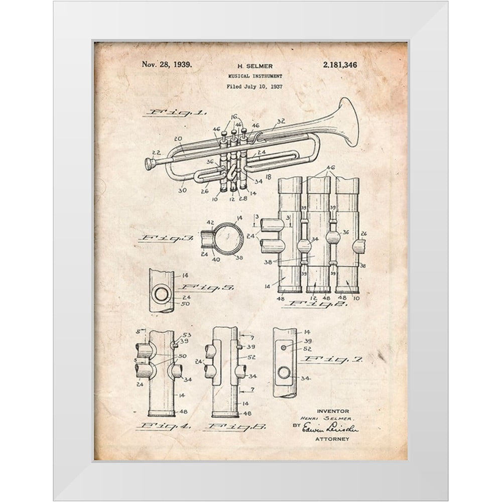 Borders, Cole 19x24 White Modern Wood Framed Museum Art Print Titled ...