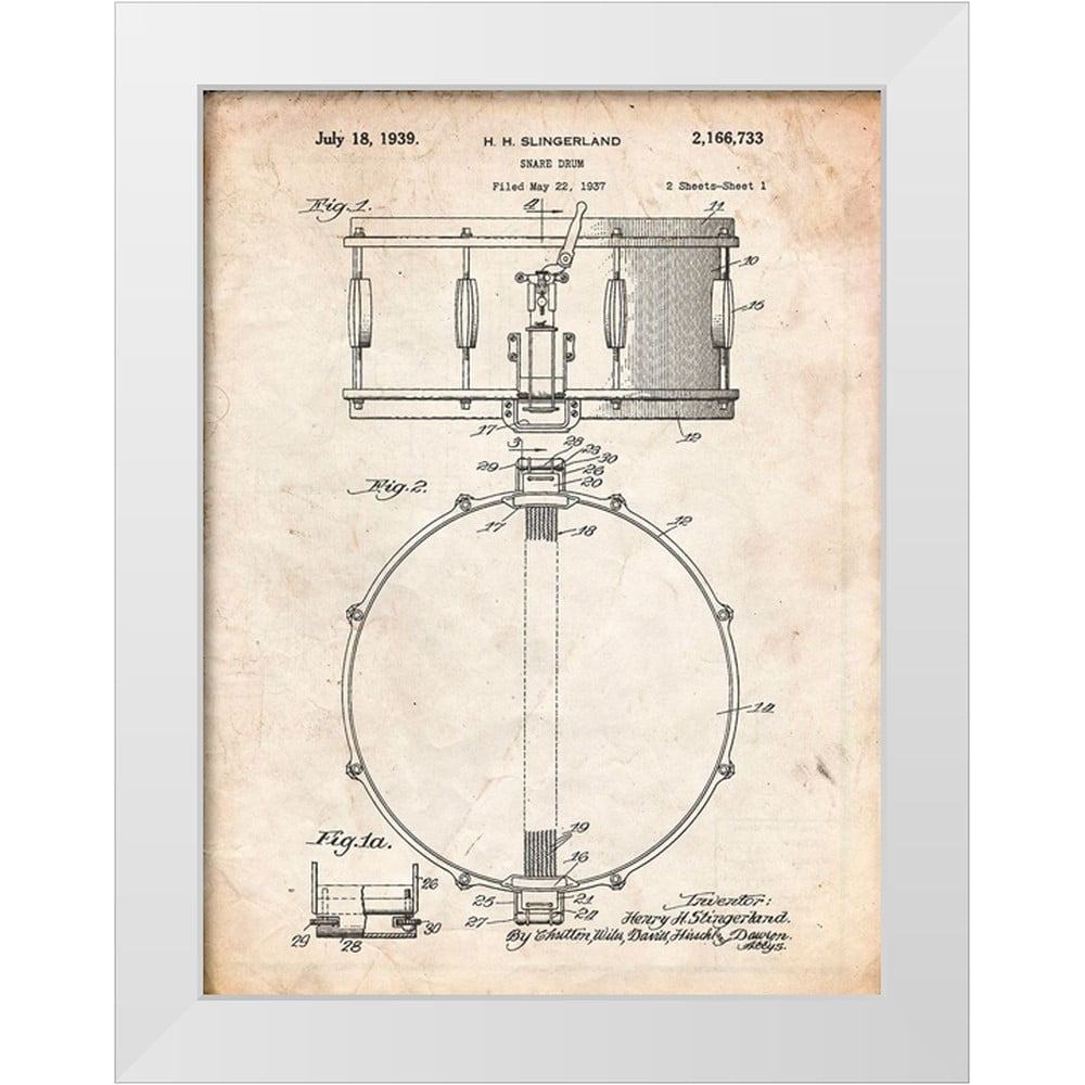 Borders, Cole 19x24 White Modern Wood Framed Museum Art Print Titled ...