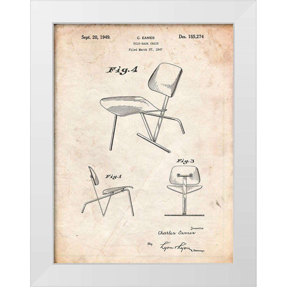 Borders, Cole 19x24 White Modern Wood Framed Museum Art Print Titled - PP159- Vintage Parchment ...