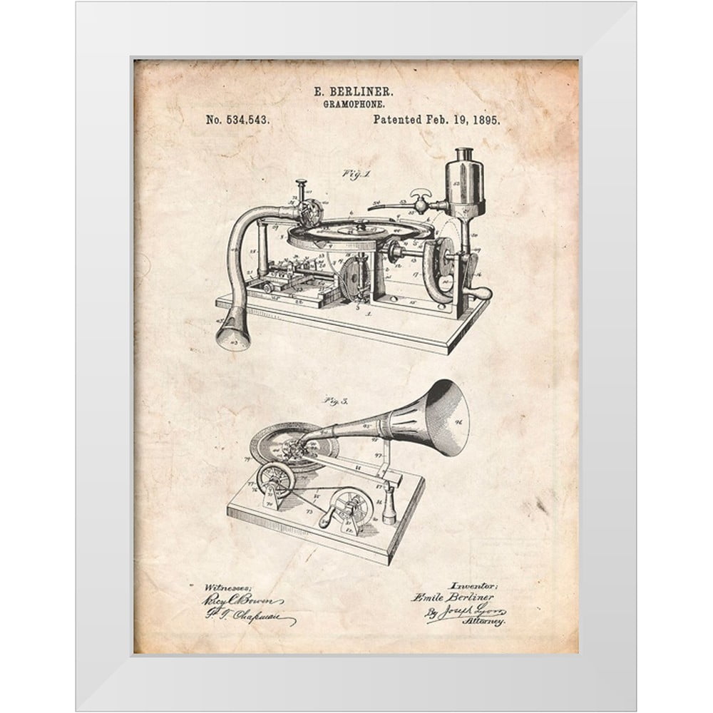 Borders, Cole 19x24 White Modern Wood Framed Museum Art Print Titled ...