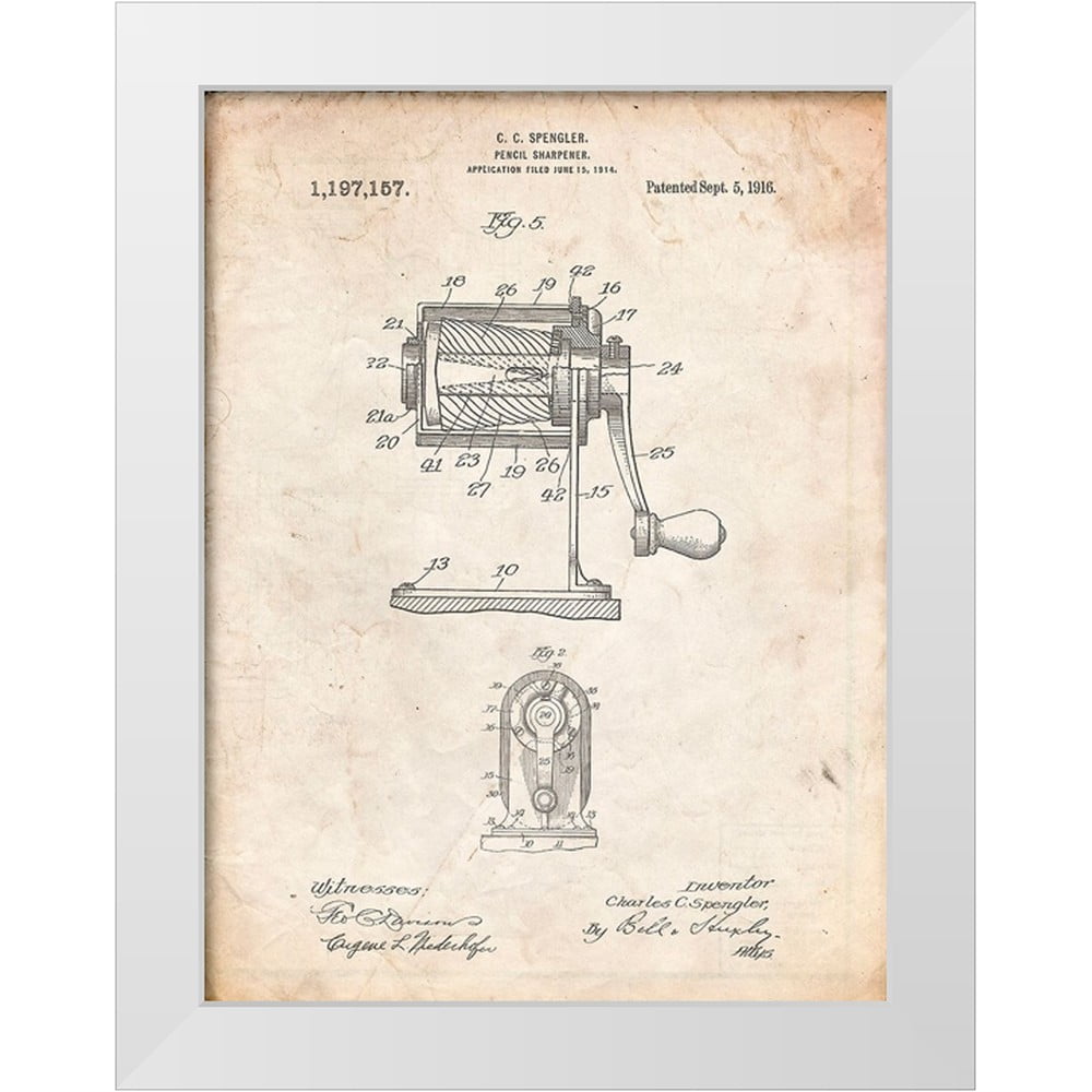 Borders, Cole 19x24 White Modern Wood Framed Museum Art Print Titled ...