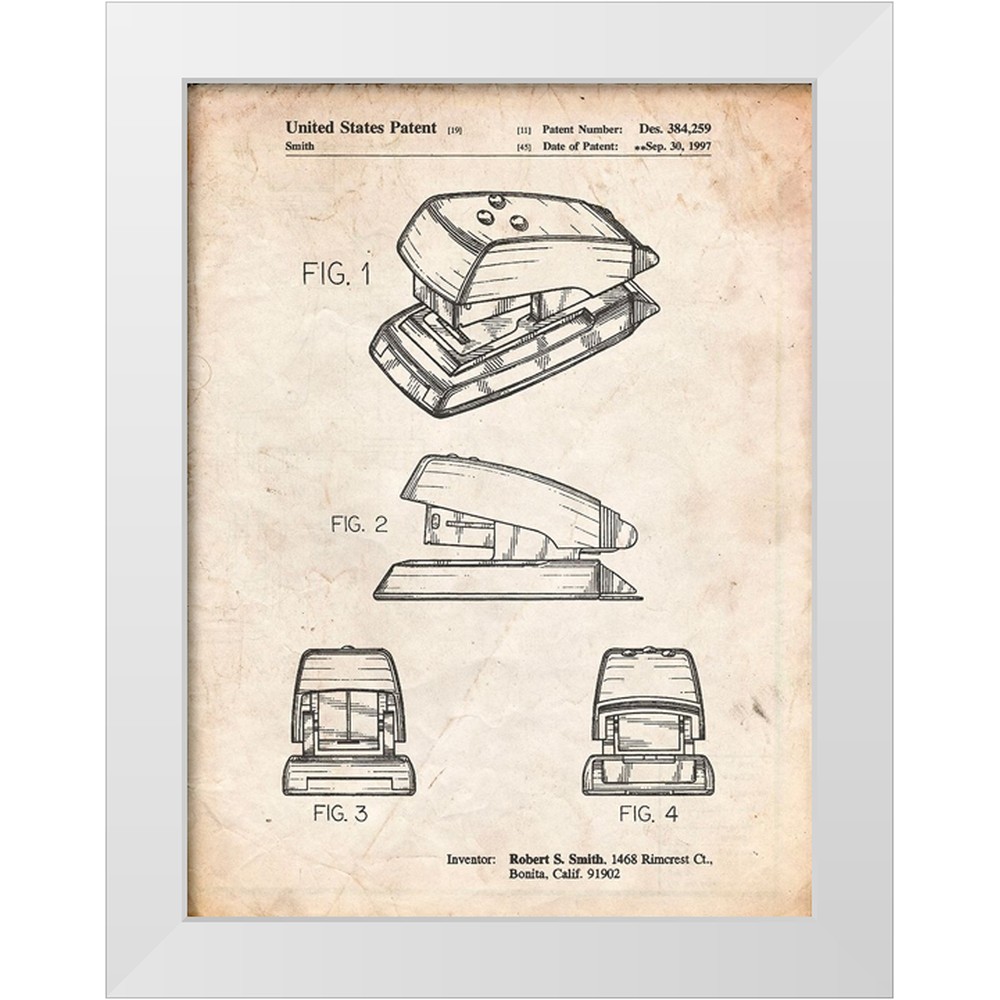 Borders, Cole 19x24 White Modern Wood Framed Museum Art Print Titled ...