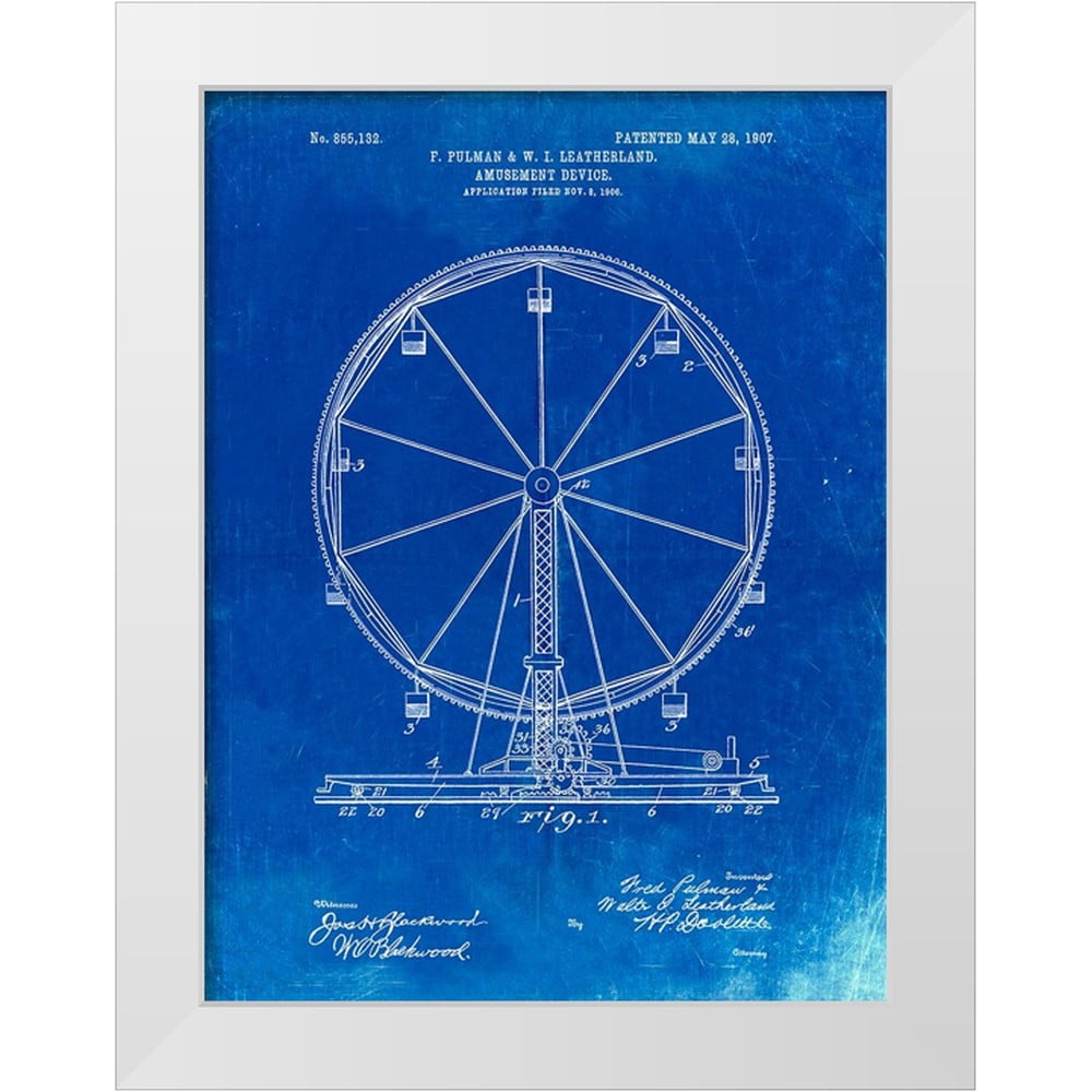 Borders, Cole 19x24 White Modern Wood Framed Museum Art Print Titled ...