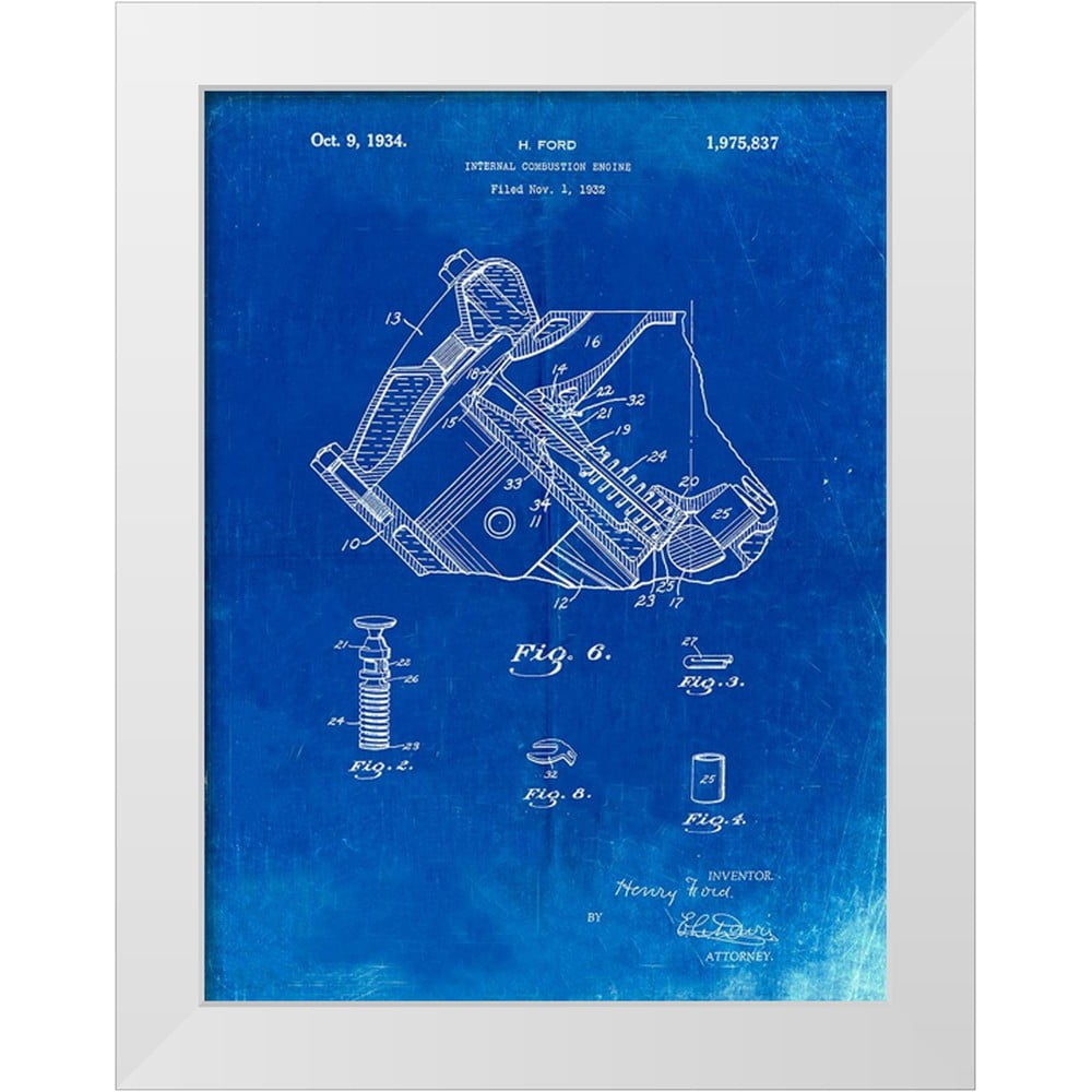 Borders, Cole 19x24 White Modern Wood Framed Museum Art Print Titled ...
