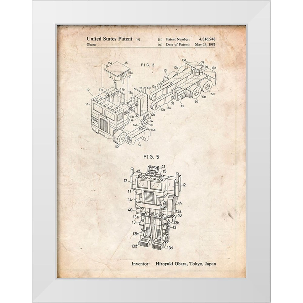Borders, Cole 19x24 White Modern Wood Framed Museum Art Print Titled ...