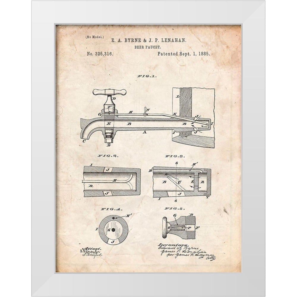 Borders, Cole 19x24 White Modern Wood Framed Museum Art Print Titled ...