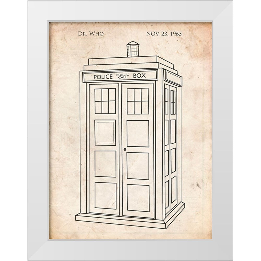 Borders, Cole 19x24 White Modern Wood Framed Museum Art Print Titled ...