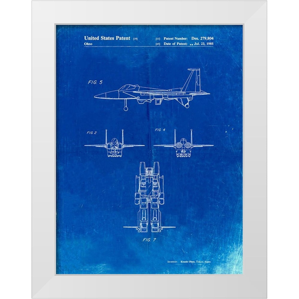 Borders, Cole 19x24 White Modern Wood Framed Museum Art Print Titled ...