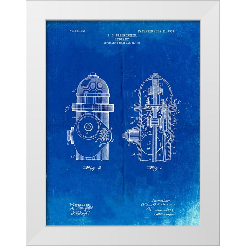 Borders, Cole 19x24 White Modern Wood Framed Museum Art Print Titled ...